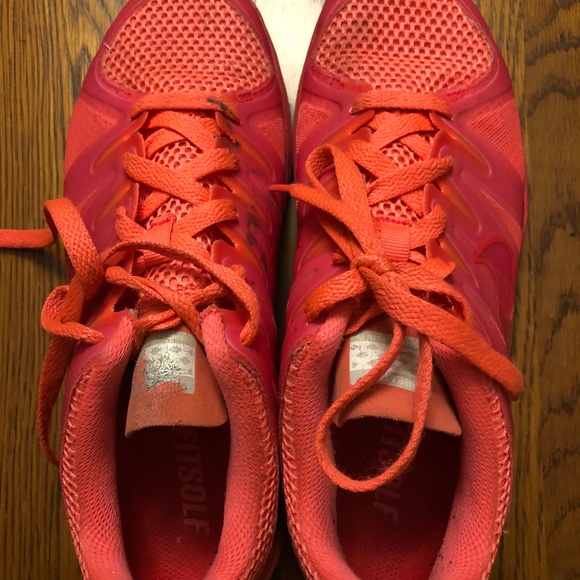 Nike | Shoes | Nike Lunarlon Fit Sole Hot Pink Sneakers | Poshmark